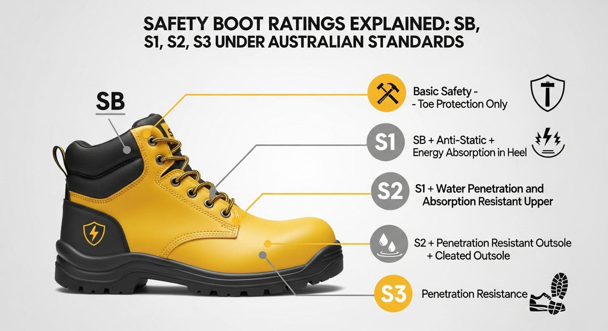 Safety Boot Ratings Explained Under Australian Standards — Shopica Pty Ltd