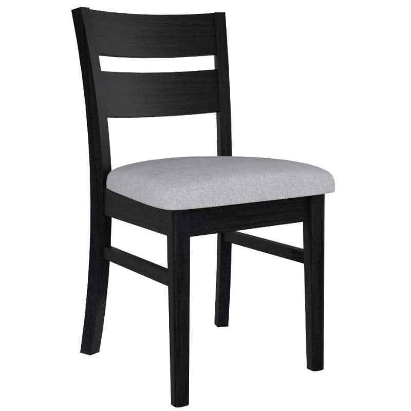 Regal Comfort: Ella Fab Seat Dining Chair in Brushed Black - Shopica ...